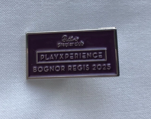 BUTLINS 2025 Premier Club Play Experience Small Pin Badge Bognor Regis ...