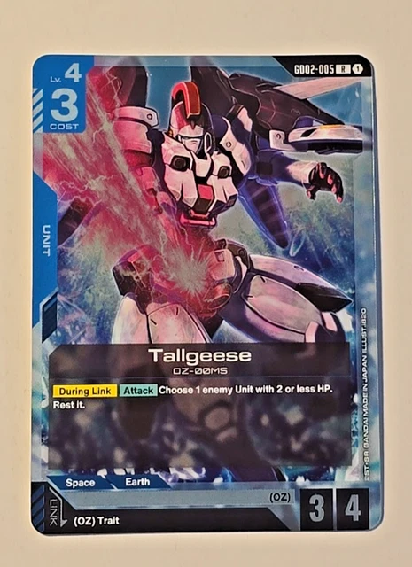 GUNDAM TCG DUAL Impact Tallgeese Rare GD02-005 £5.31 - PicClick UK