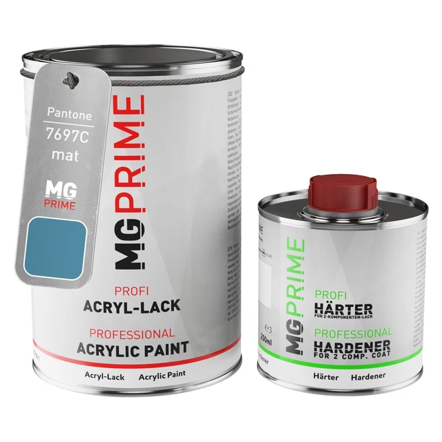 PANTONE 7697C BLUE mat peinture acrylique 1,5 Litres 1500 ml durcisseur ...