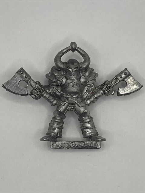 CHAOS WARRIOR SLAMBO Warhammer Games Workshop Citadel 1985 OOP Metal ...