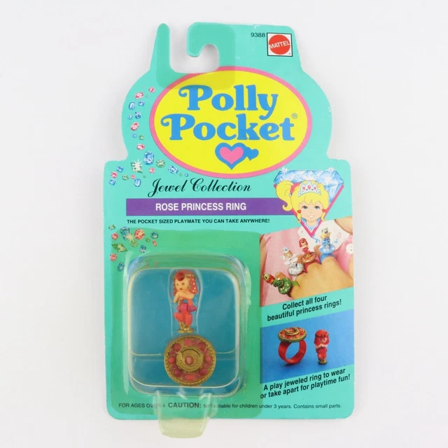 POLLY POCKET 1993 Jewel Collection Rose Princess Ring NEW & SEALED $350 ...