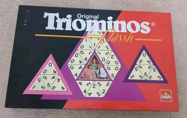 VINTAGE 1980S ORIGINAL Triominos Classic Numbers Strategy Game Goliath ...