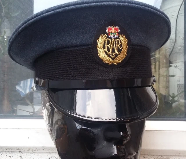 RAF ROYAL AIR FORCE Dress PEAK CAP/HAT Military Visor Airman Cadets 54 ...