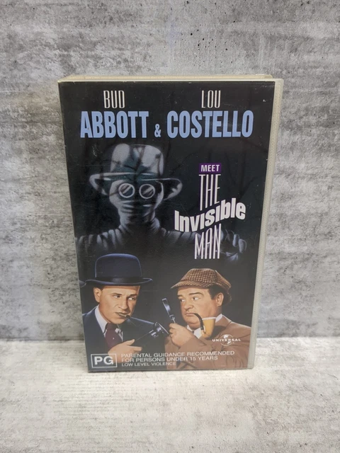 ABBOTT & COSTELLO Meet The Invisible Man VHS Movie Video Cassette Tape ...