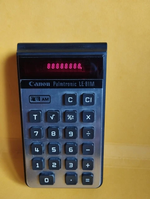 VINTAGE OLD SCHOOL RED LED Calculator ""Canon Palmtronic EL-81M $72.41 ...