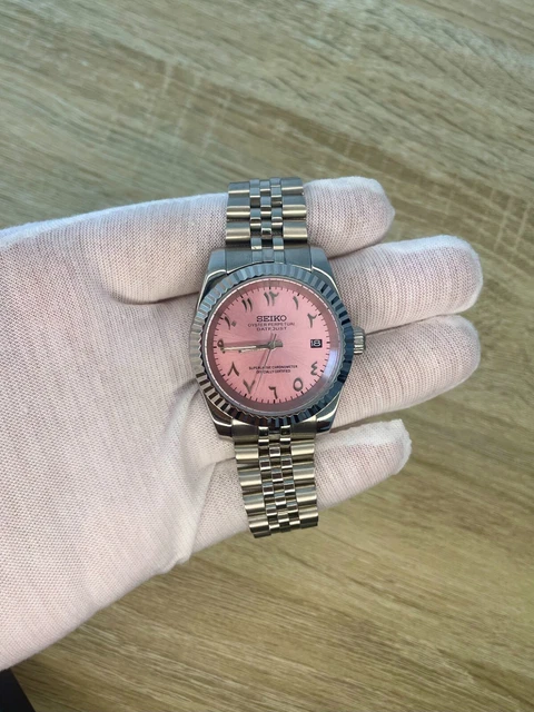 RARE SEIKO DATEJUST Arabic dial Candy Pink edition - Automatic Mod EUR ...