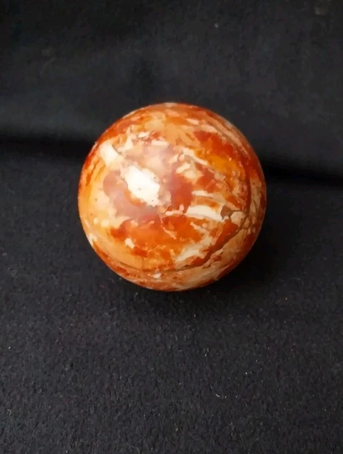 BOULE OU SPHERE MINERALE MARBRE OU AUTRE ? MARRON STRIEE DIAM 8,5cm EUR 18,00 - PicClick FR