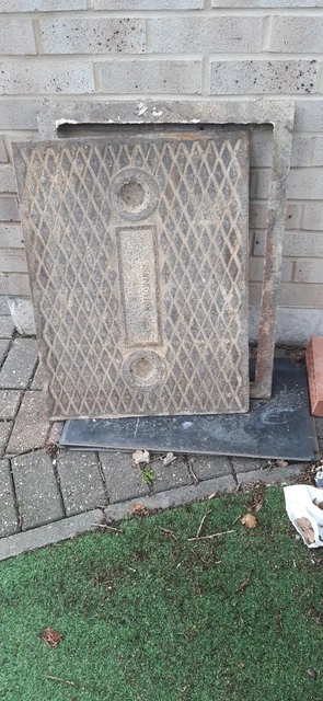 OLD CAST-IRON MANHOLE Cover Inspection Chamber Cover Heavy Standard ...