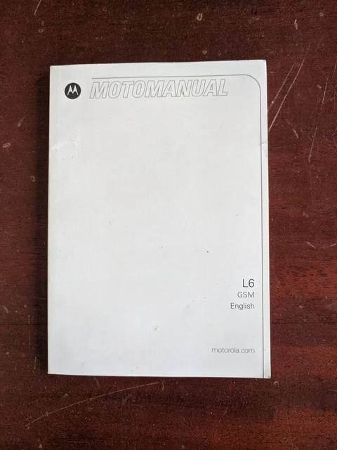 MOTOROLA 2005 L6 GSM manual very rare great condition $10.00 - PicClick AU