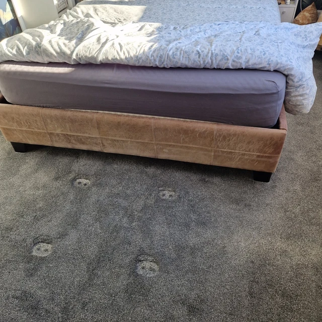 REAL LEATHER KING Size Bed Frame £57.90 - PicClick UK