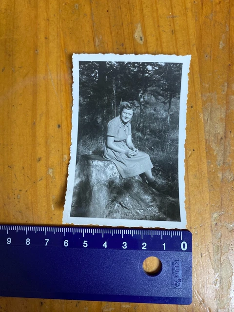 Foto 2 Wk Bdm Hübsche Dame Mädchen Frau Girl Militaria Nachlass Ww2