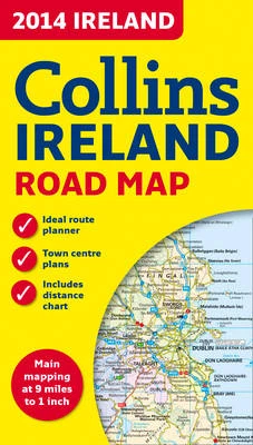 (GOOD)-2014 COLLINS MAP of Ireland (Collins Road Map) (map)-Collins ...