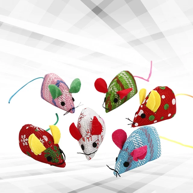 6 PCS CAT Squeaky Toy Mouse Interactive Mice Toys for Indoor Cats $19. ...