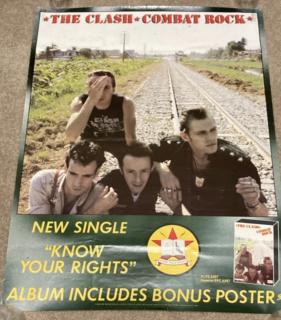 THE CLASH-COMBAT ROCK. VERY RARE ORIGINAL Aussie/OZ in store PROMO ...