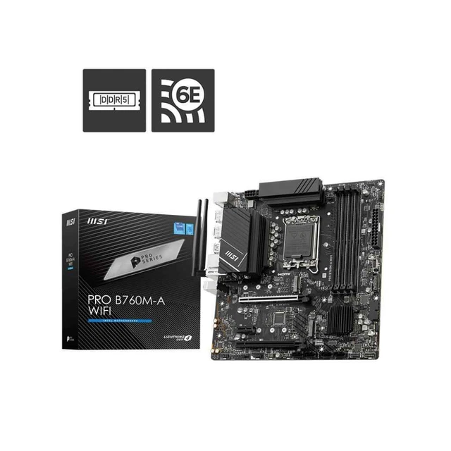 MSI LGA 1700 Motherboard Intel B760 Micro ATX MB PRO B760M-A WIFI £167. ...
