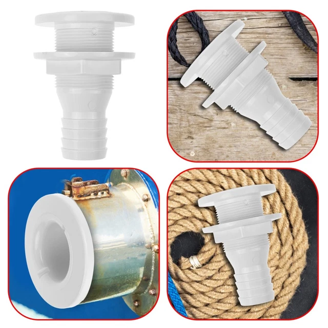 THRU HULL FITTING Marine Yacht RV Drain Outlet Drain Valve Drain Plug ...