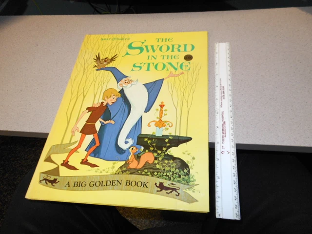 DISNEY SWORD IN THE STONE cartoon Big Golden book comic file copy 1963 ...