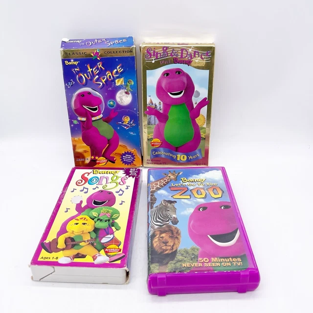 BARNEY & FRIENDS Vintage VHS Tapes Lot 4 Outer Space Song & Dance Zoo £ ...