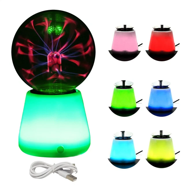 PLASMA BALL,7 COLORS Magic Plasma Ball Lava Lamp with Touch Sensitive ...