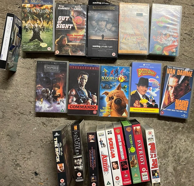 COLLECTION OF 20 rare VHS tapes including Star Wars, Indiana Jones ...