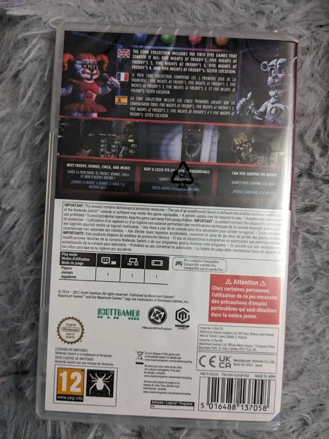 FIVE NIGHTS AT FREDDY'S FNAF Core Game Collection NINTENDO SWITCH Nuovo ...