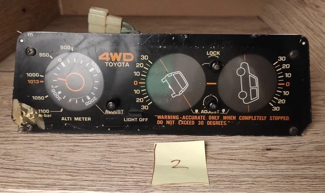 TOYOTA 4RUNNER SURF Hilux 70 Series Altimeter Inclinometer JDM OEM 4WD ...