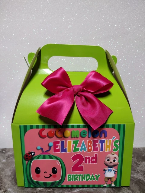 COCO MELON PARTY favor treat box personalized Set of 12 birthday box ...