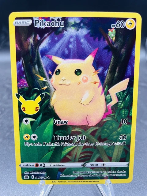 POKÉMON PIKACHU 005/025 Celebrations Ultra Rare Art Full Holo Neuf dans ...