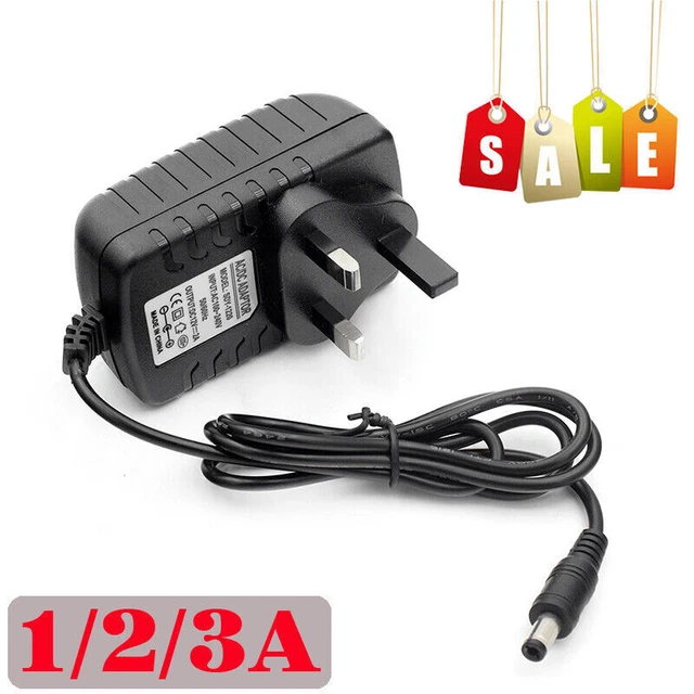 UK PLUG SWITCHING Power Supply Adapter Charger AC100-240V, 50/60Hz DC ...