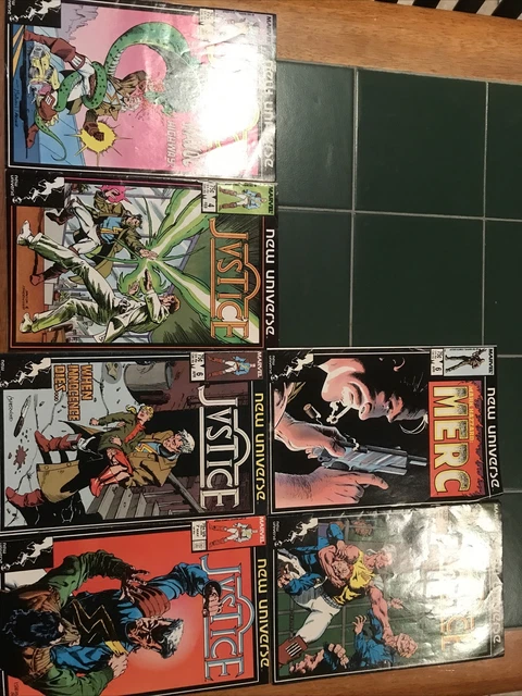 NEW UNIVERSE 5X’JUSTICE’&1X’MERC’MARVEL(6 Issues) Comics FromNo3 Vol1 ...