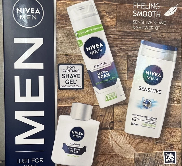 NIVEA MEN FEELING Smooth Sensitive Shave & Shower Kit Gift Set £7.00 ...