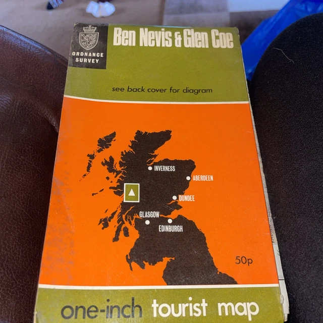 OS, ORDNANCE SURVEY, One Inch Tourist Map: Ben Nevis & Glen Coe, 1967 £ ...