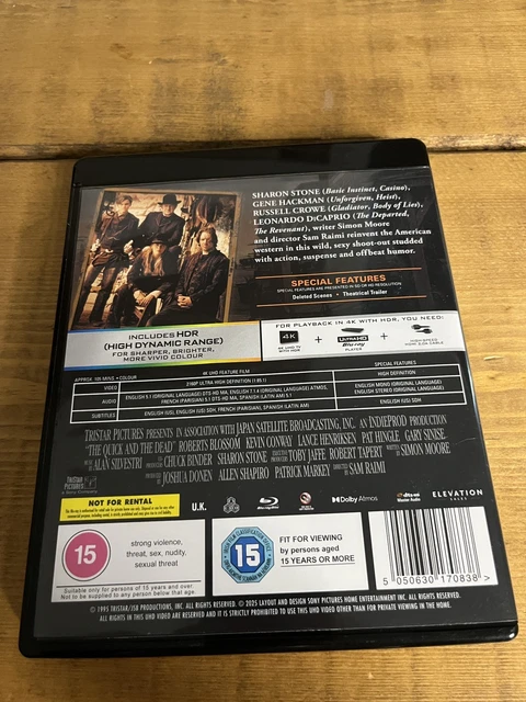 THE QUICK AND the Dead (4K UHD Blu-ray) Pat Hingle Gene Hackman Lance ...