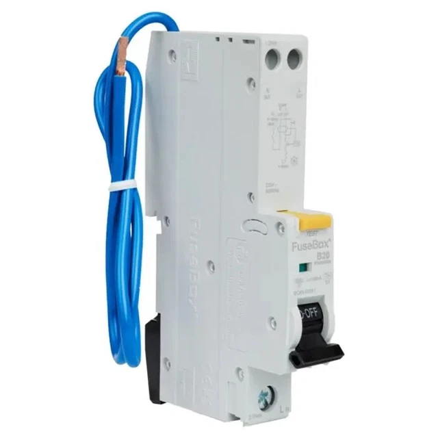 FUSEBOX 20A RCBO Type a Single Pole B Curve 30mA 6kA Circuit Breaker RTA062030B £16.99 - PicClick UK