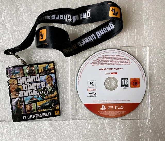 GRAND THEFT AUTO V PS4 PROMO GTA 5 RARE Promotional + Lanyard Rockstar ...