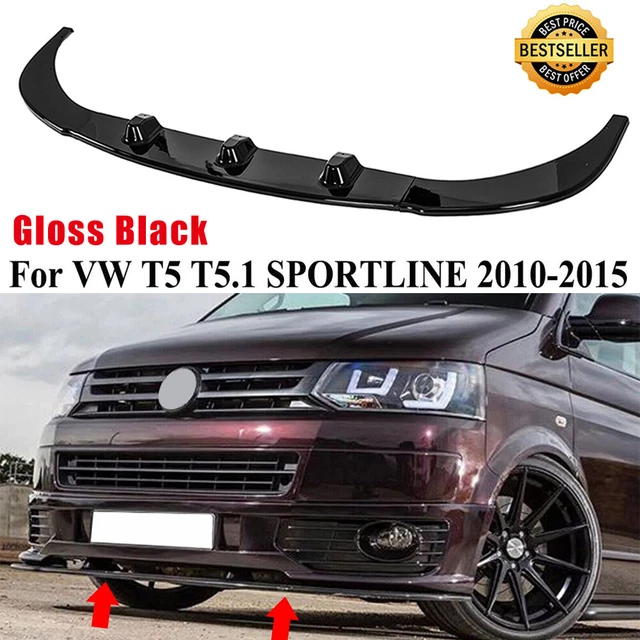LOWER FRONT SPLITTER Bumper Lip For VW TRANSPORTER T5 T5.1 SPORTLINE 10-14 Black £51.99 ...