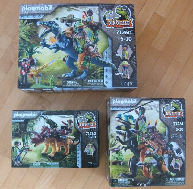 PLAYMOBIL DINO RISE 71260, 71261,71262, T-Rex, Triceratops,Spinosaurus ...