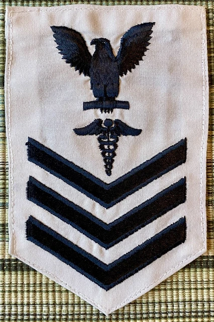 US NAVY RATE Hospital Corpsman 1st Class Petty Officer rank Patch USN ...