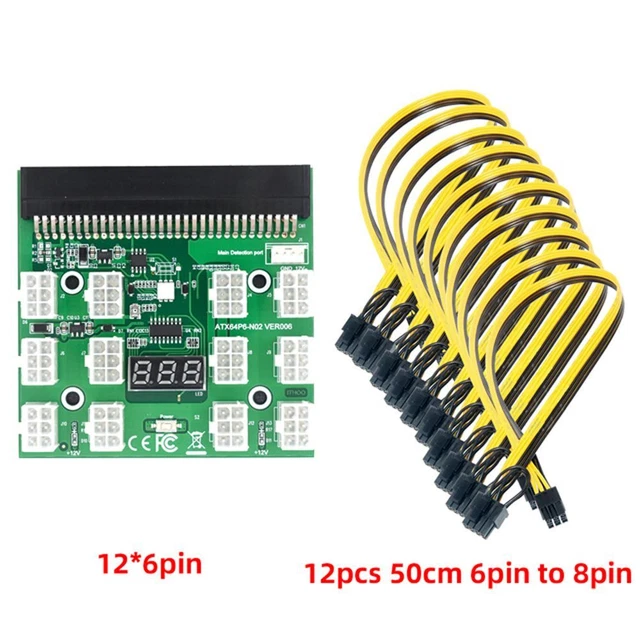 Gpu Psu Power Module Breakout Board 6pin To 8pin Cable Server Card