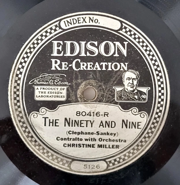 EDISON DISC RE-CREATION 80416. CHRISTINE MILLER. VG+ condition. Rare ...