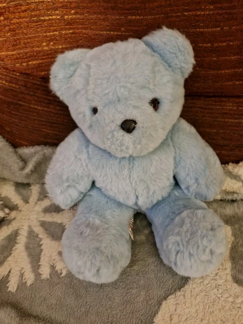 VINTAGE REAL SOFT Toys Baby Blue Bear Plush Soft Toy 12" (C1) £6.99 ...