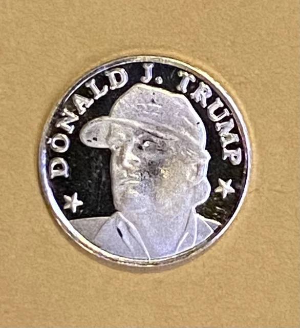 RARE DONALD TRUMP MAGA HAT - 1 gram .999 SILVER Bullion Proof Round ...