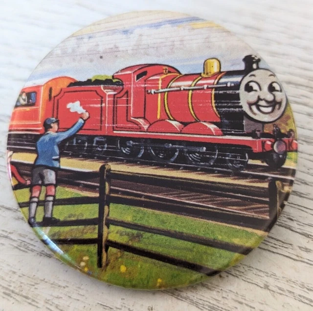 VTG JAMES THE Red Engine Thomas Tank Engine Children's Story 80's Badge ...