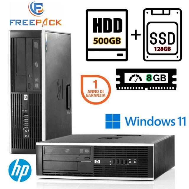 WINDOWS 11 PC FISSO HP 6000 SFF Intel CoreDuo 2,50 Ghz - Ram 8Gb ...