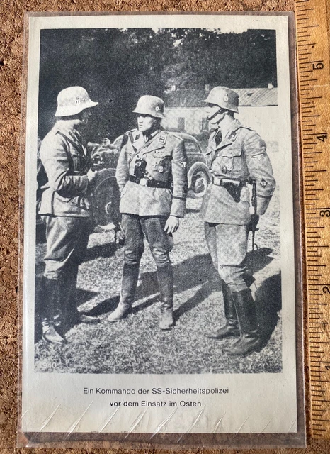 VINTAGE GERMANY REAL Picture Postcard WW2 German Waffen SS Security ...