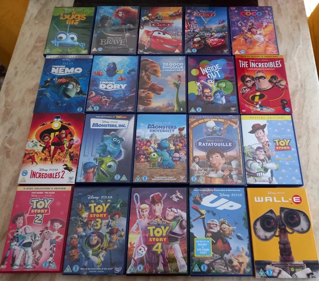 DISNEY PIXAR DVD Collection Bundle Kids Movies Toy Story 1 2 3 Finding ...