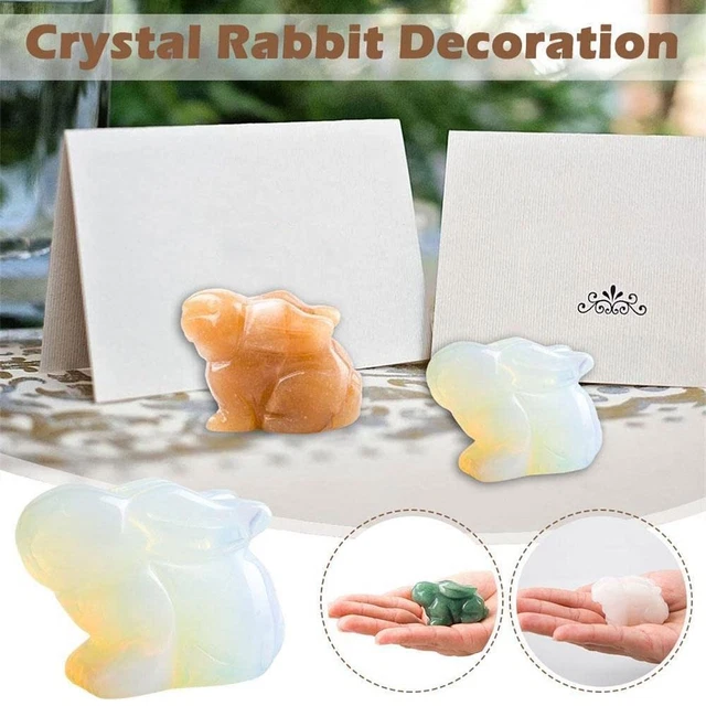 SCULPTURE STONE HAND-CARVED Natural Healing Crystals Crystal Rabbit ...