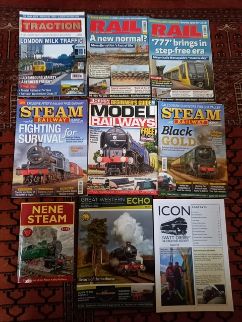 RAILWAY MAGAZINE BUNDLE 2022, 2023 Model, Steam, GWR, Rail, Traction ...