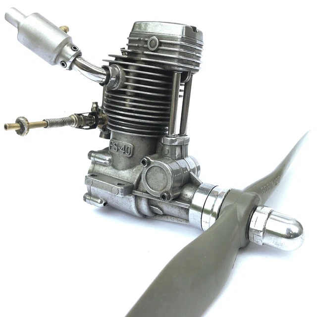 A FINE OS Fs 40 Four Stroke Glow Engine Scale Model R/C Plane Aircraft ...