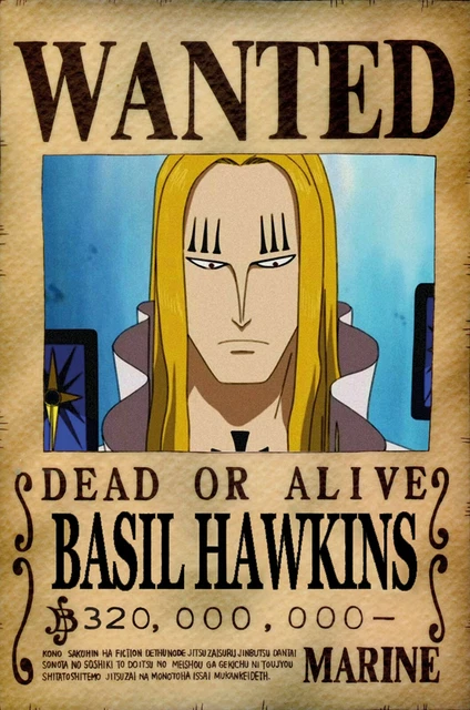 ONE PIECE WANTED Poster (A3: 28 x 43 cm) – BASIL HAWKINS EUR 4,99 ...